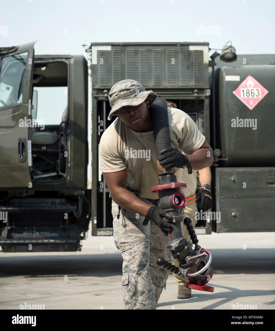 U.S Air Force Tech. Sgt. Jason Johnson, a fuels specialist with the ...