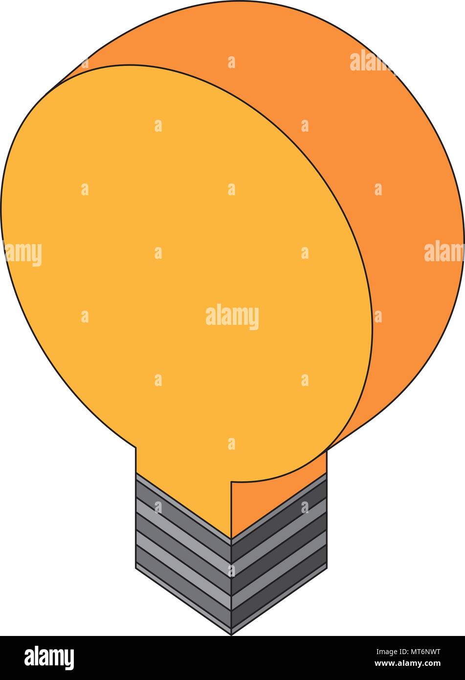bulb light idea isometric icon vector illustration design Stock Vector ...