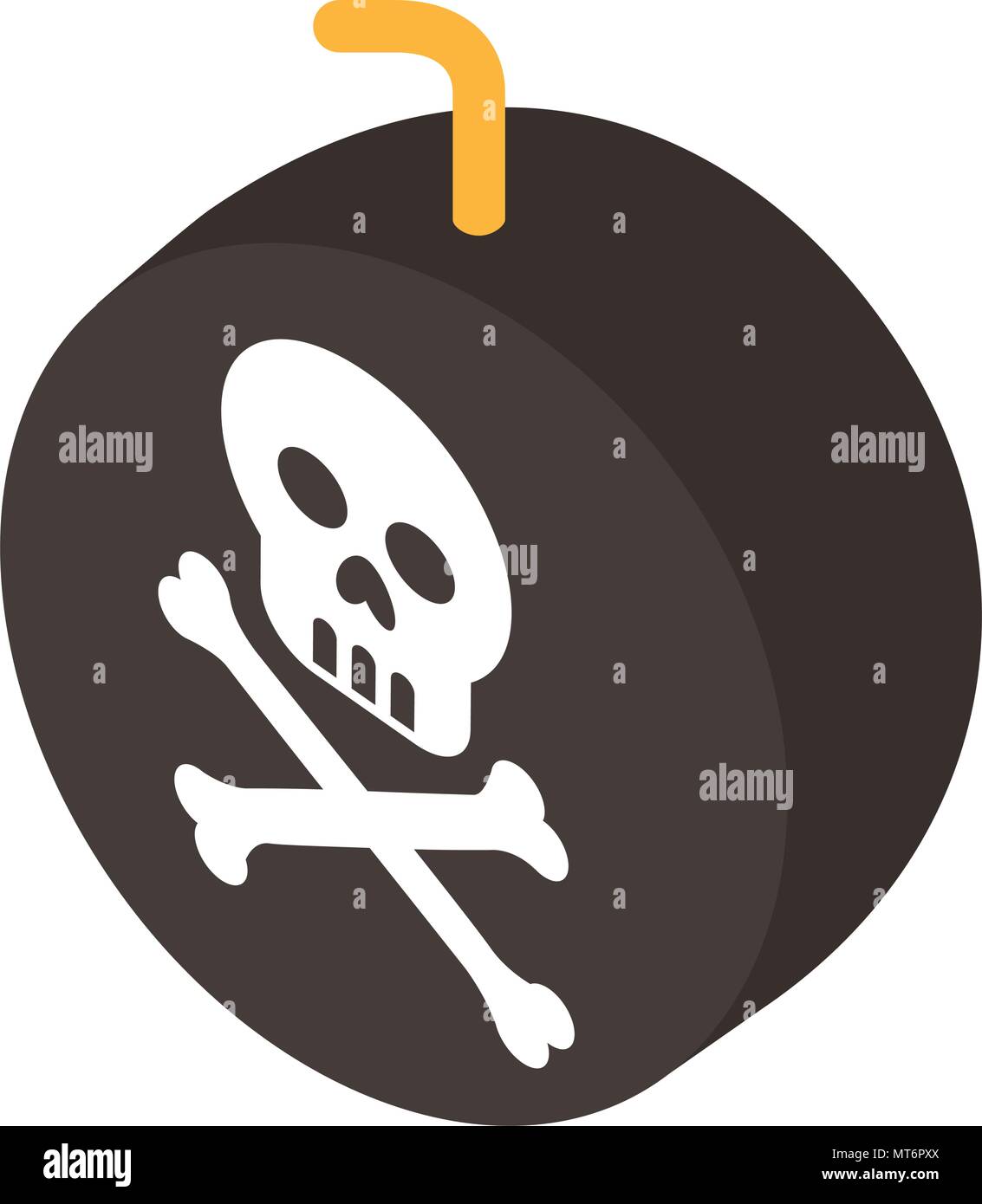 bomb with skull alert vector illustration design Stock Vector Image ...