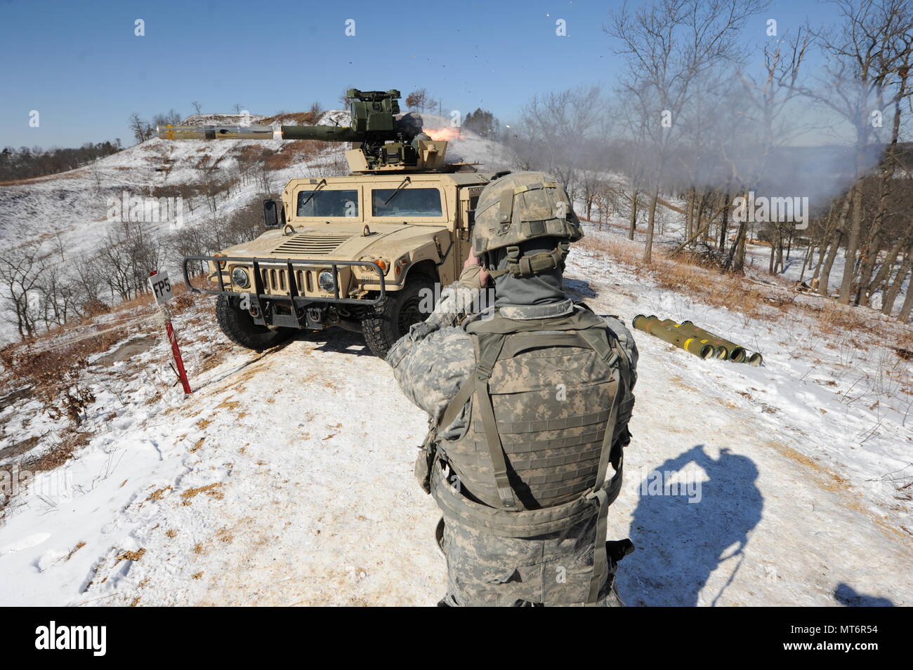 U.S. Army soldiers with the 2nd Squadron, 106th Cavalry Regiment (2-106 ...