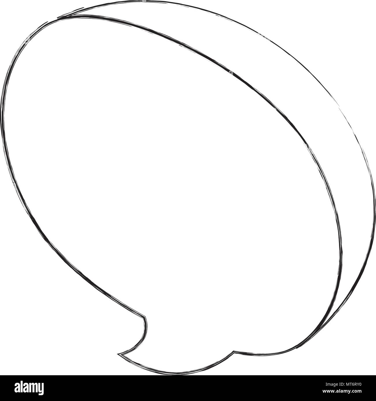 speech bubble dialog chat isometric image vector illustration sketch ...