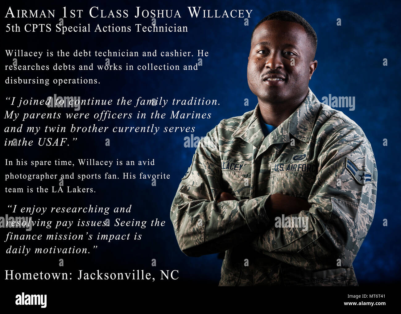 Airman 1st Class Joshua Willacey, 5th Comptroller Squadron special ...
