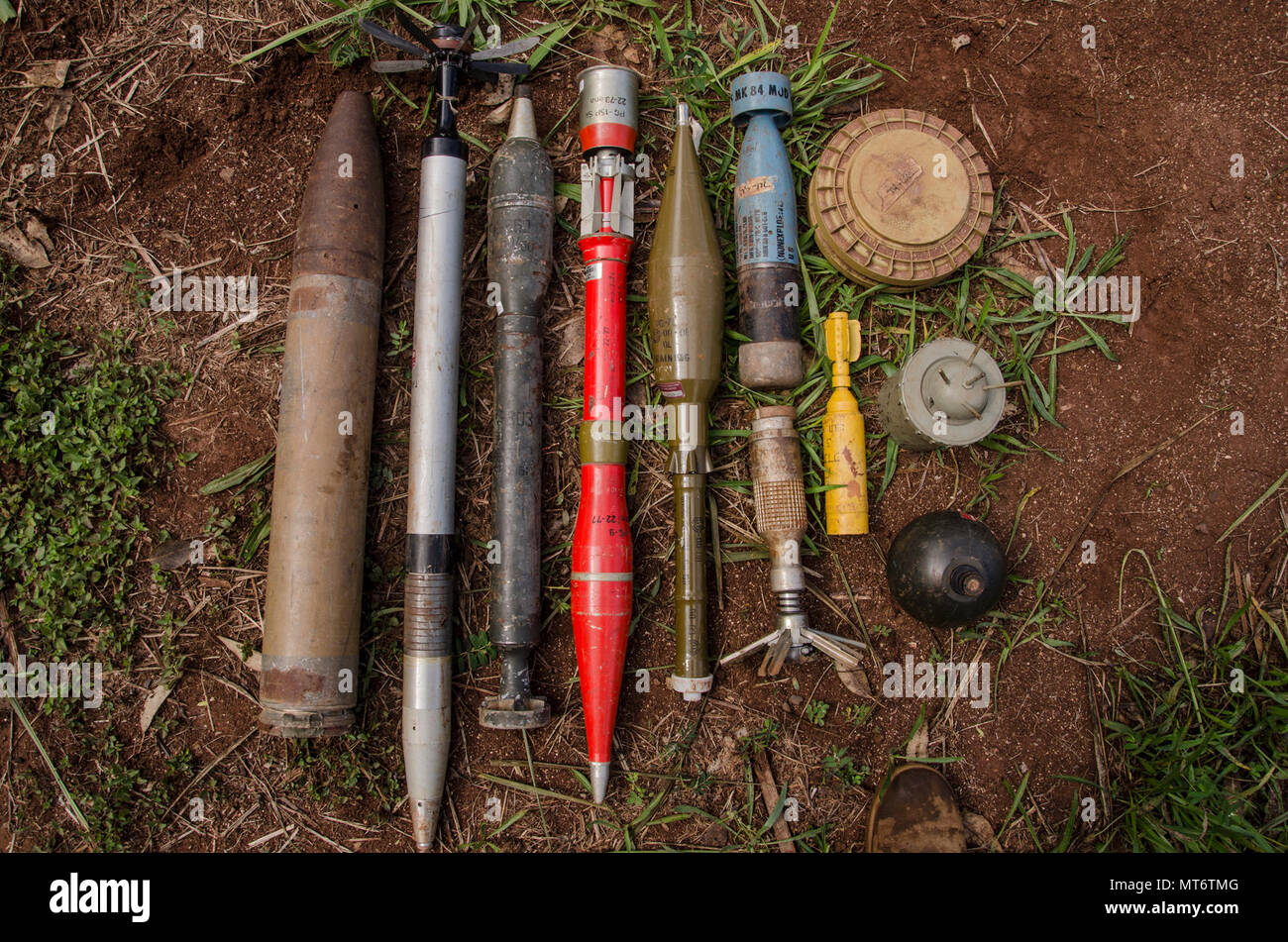 Various pieces of training ordnance that can be used to facilitate EOD ...