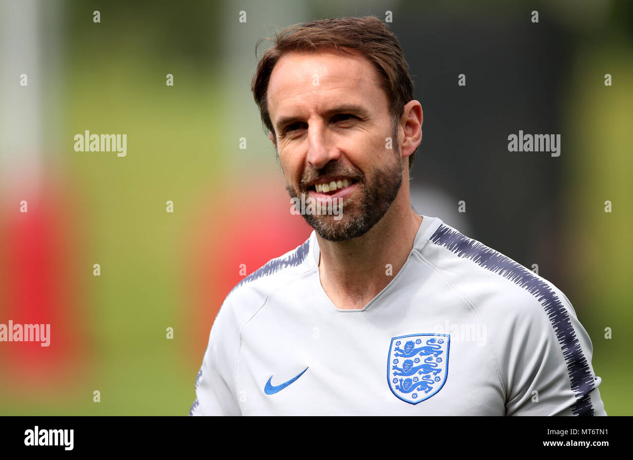 England manager Gareth Southgate during a training session at St George ...