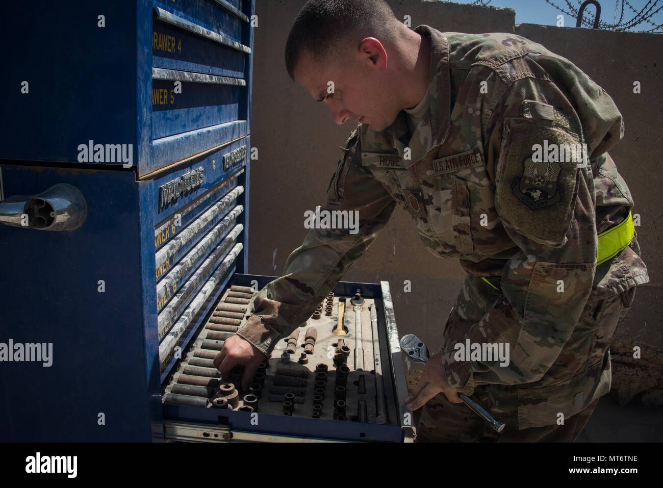 U.S. Air Force Master Sgt. Daniel Hose, the NCOIC of vehicle ...