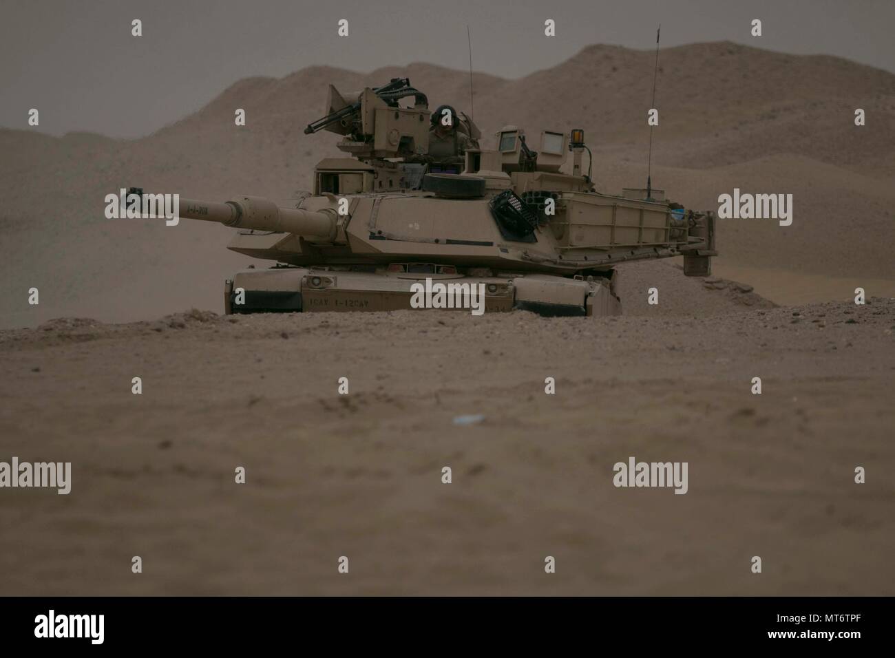 An M1A2 Abrams Main Battle Tank assigned to Alpha Company, 1st ...