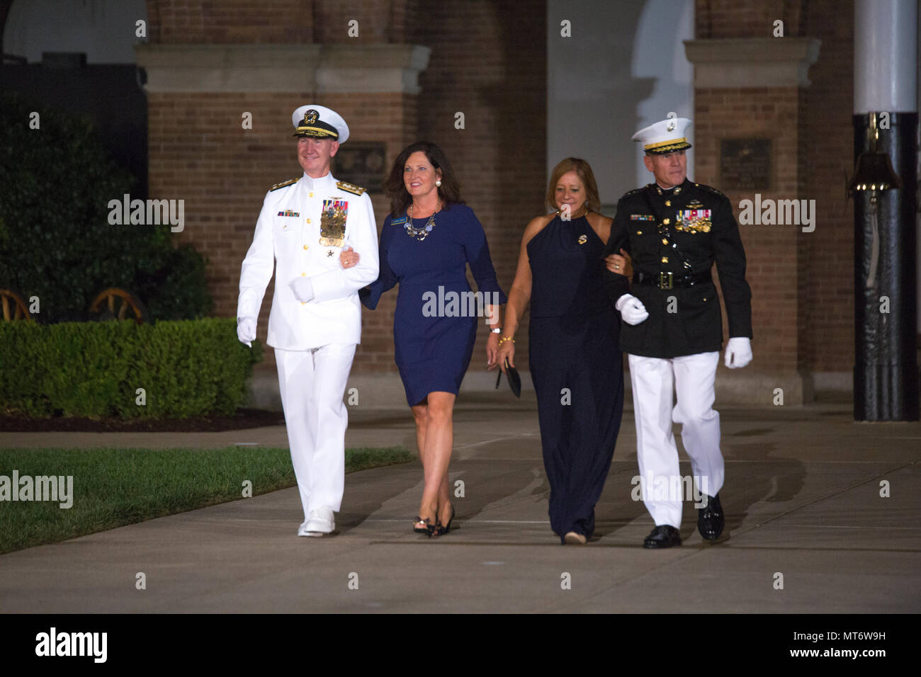 U.S. Navy Vice Adm. Walter E. Carter Jr., far left, superintendent, U.S ...