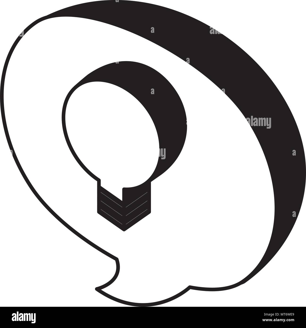 speech bubble with bulb isometric icon vector illustration design Stock Vector Image & Art - Alamy