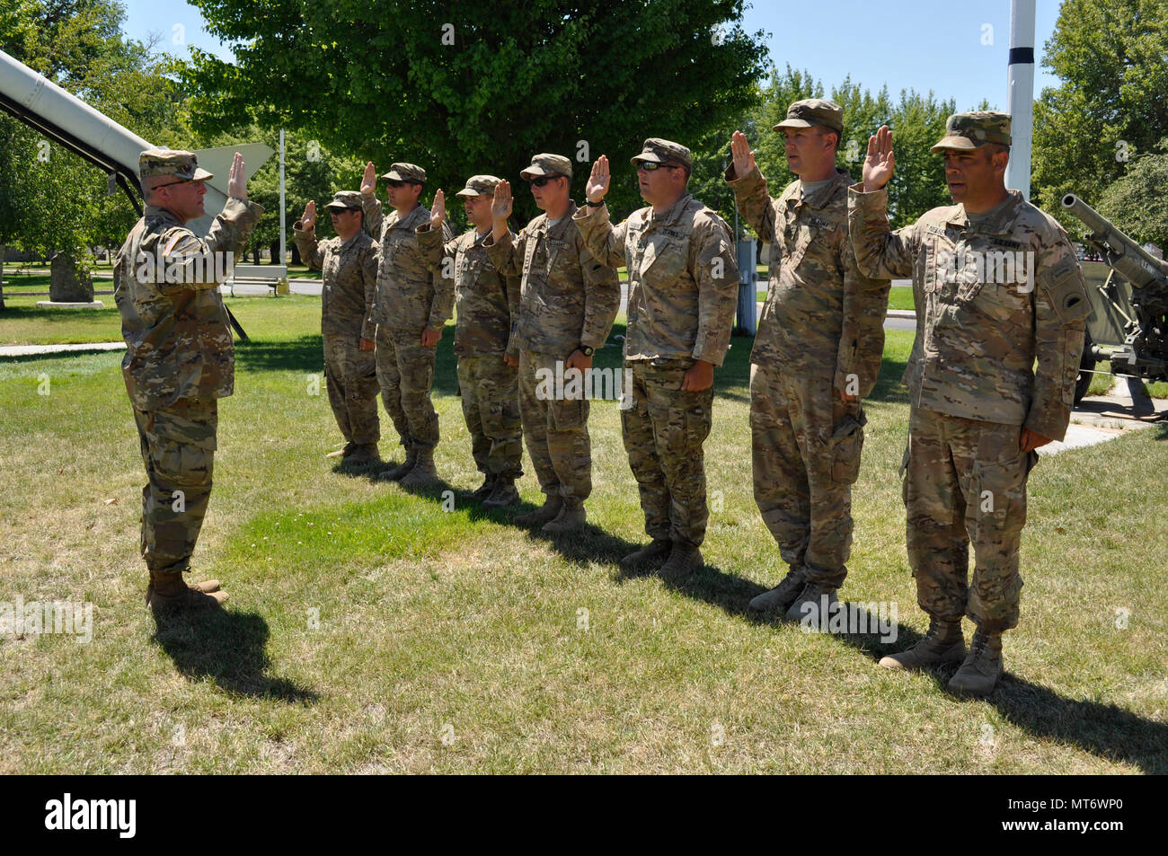 Seven Oregon Army National Guard Soldiers with Company A, 1st Battalion, 186th Infantry Regiment ...