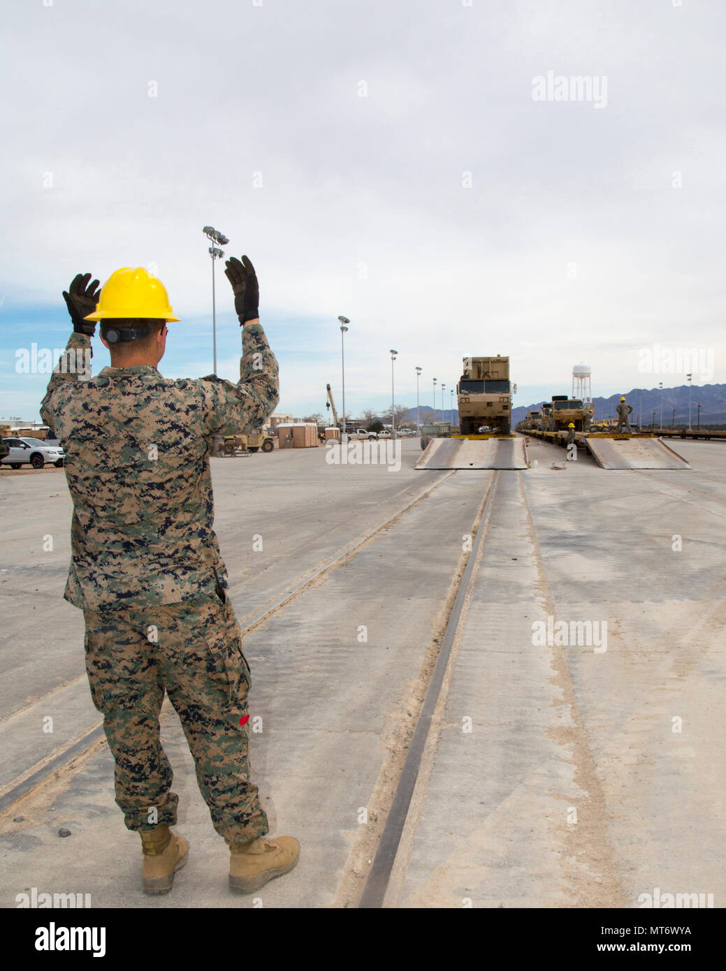 Students in the Railway Operations Group Training Course at Yermo Annex ...