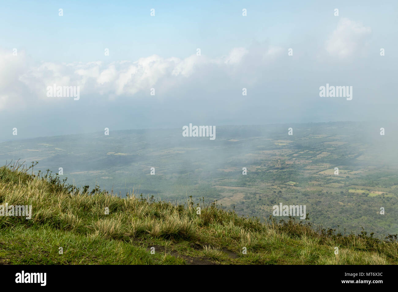 A side view of the jungle base of Volcan Concepcion, on Ometepe Island ...