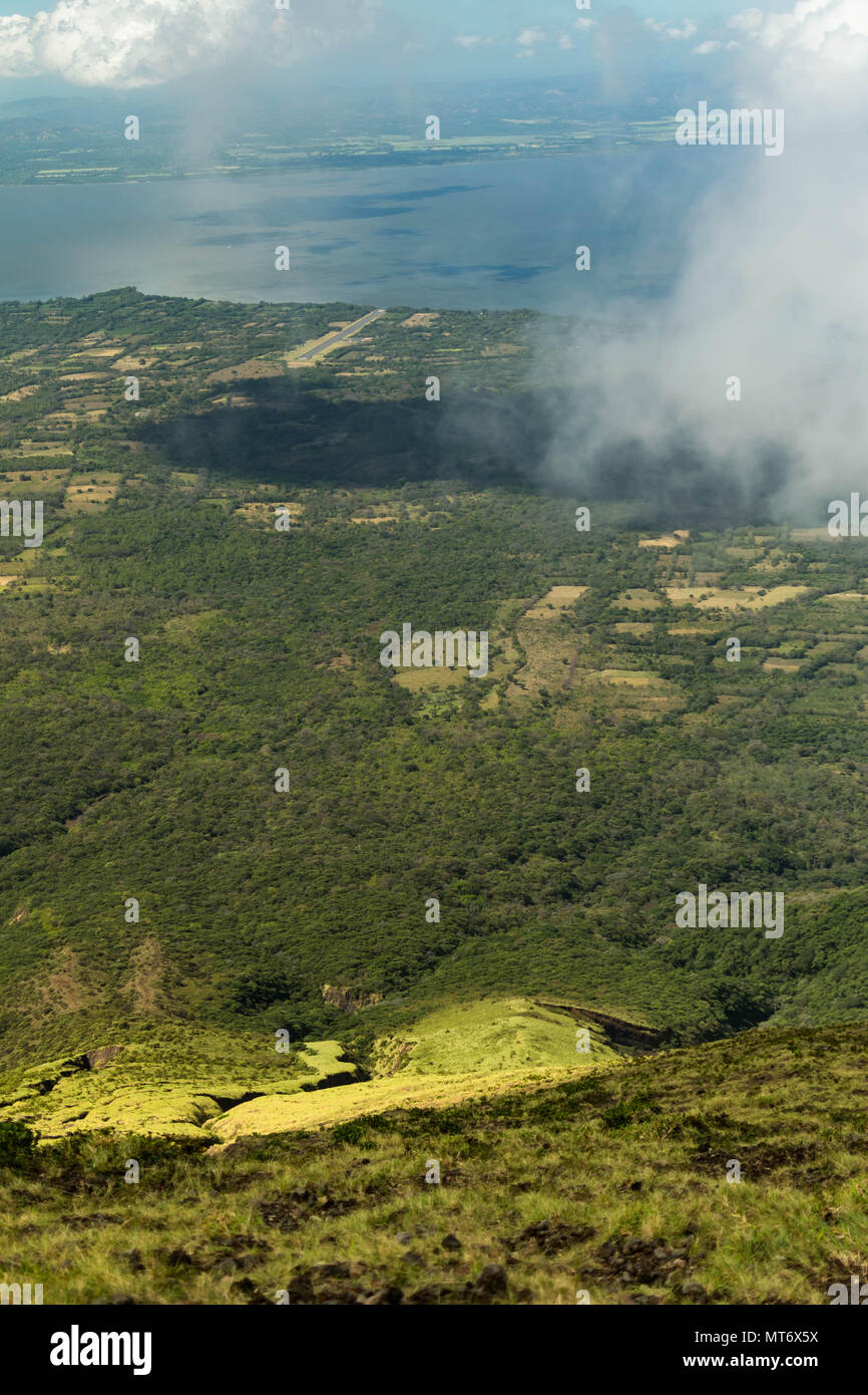 Landscape view of Ometepe Island from Volcan Concepcion, the tallest ...