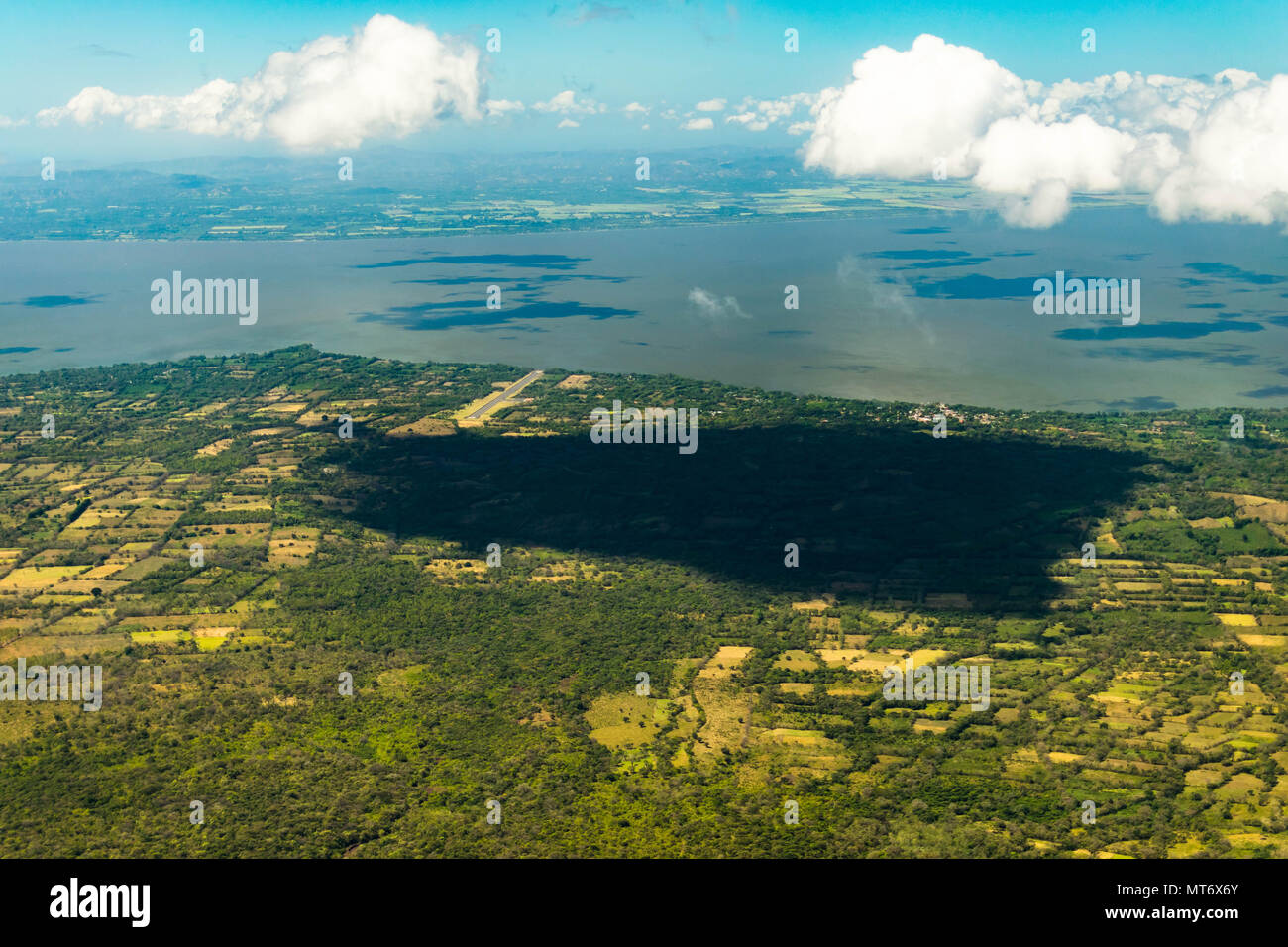 Landscape view of Ometepe Island from Volcan Concepcion, the tallest ...