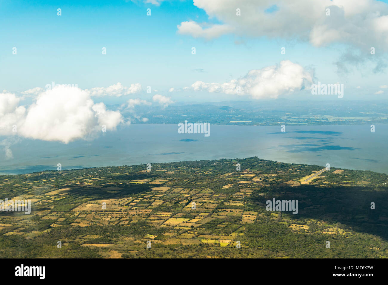 Landscape view of Ometepe Island from Volcan Concepcion, the tallest ...