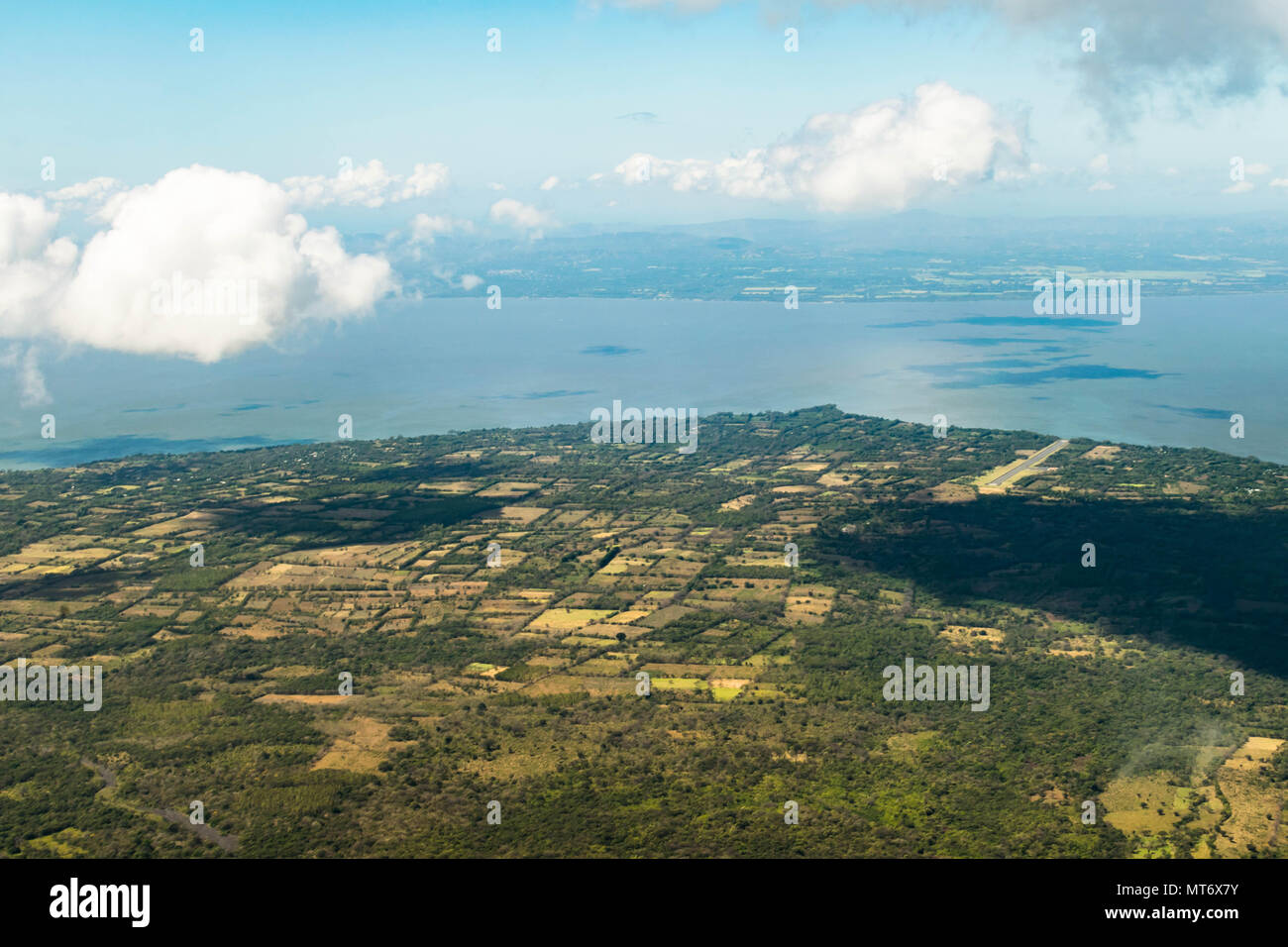Landscape view of Ometepe Island from Volcan Concepcion, the tallest ...