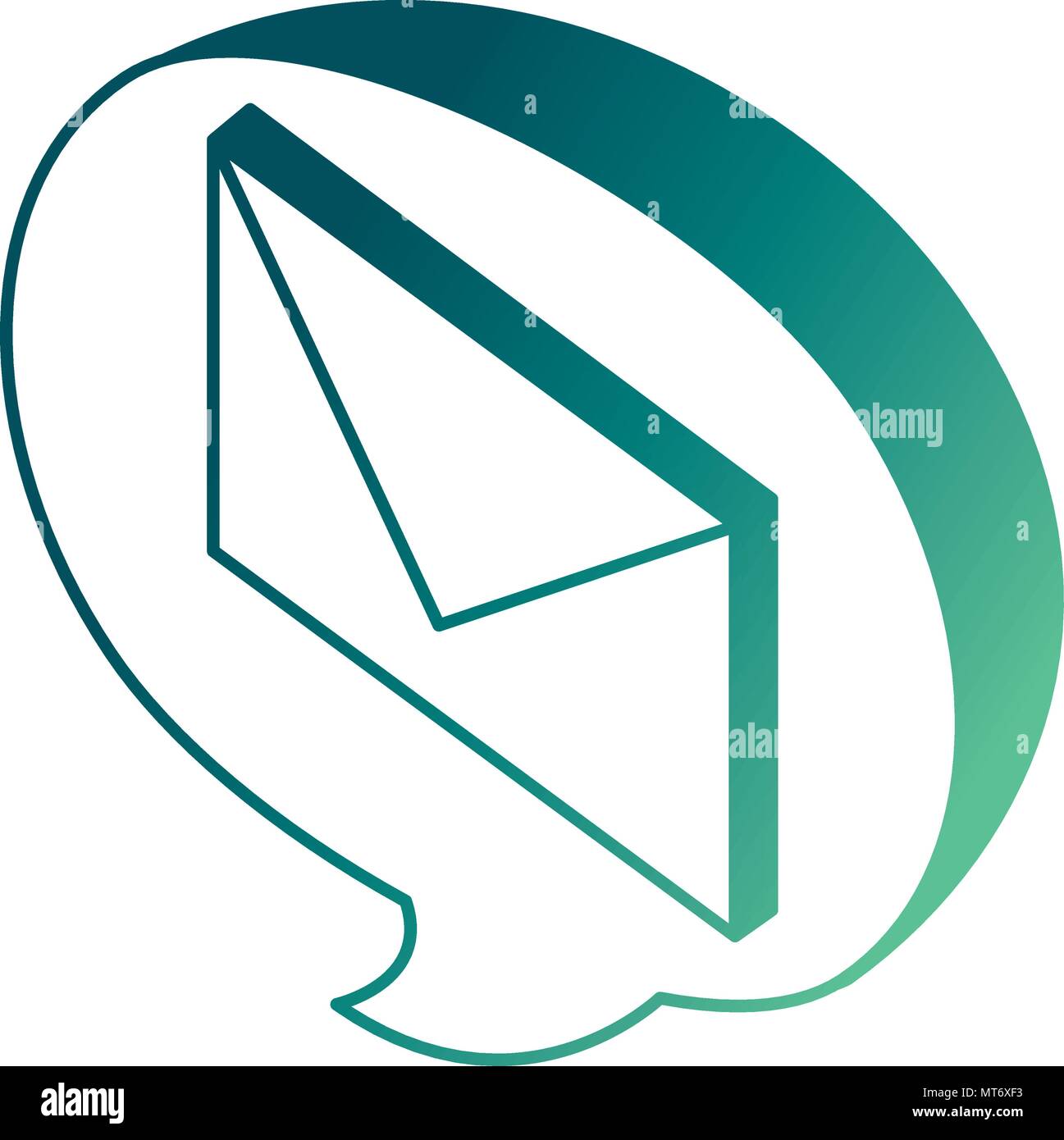 email message speech bubble isometric vector illustration Stock Vector ...