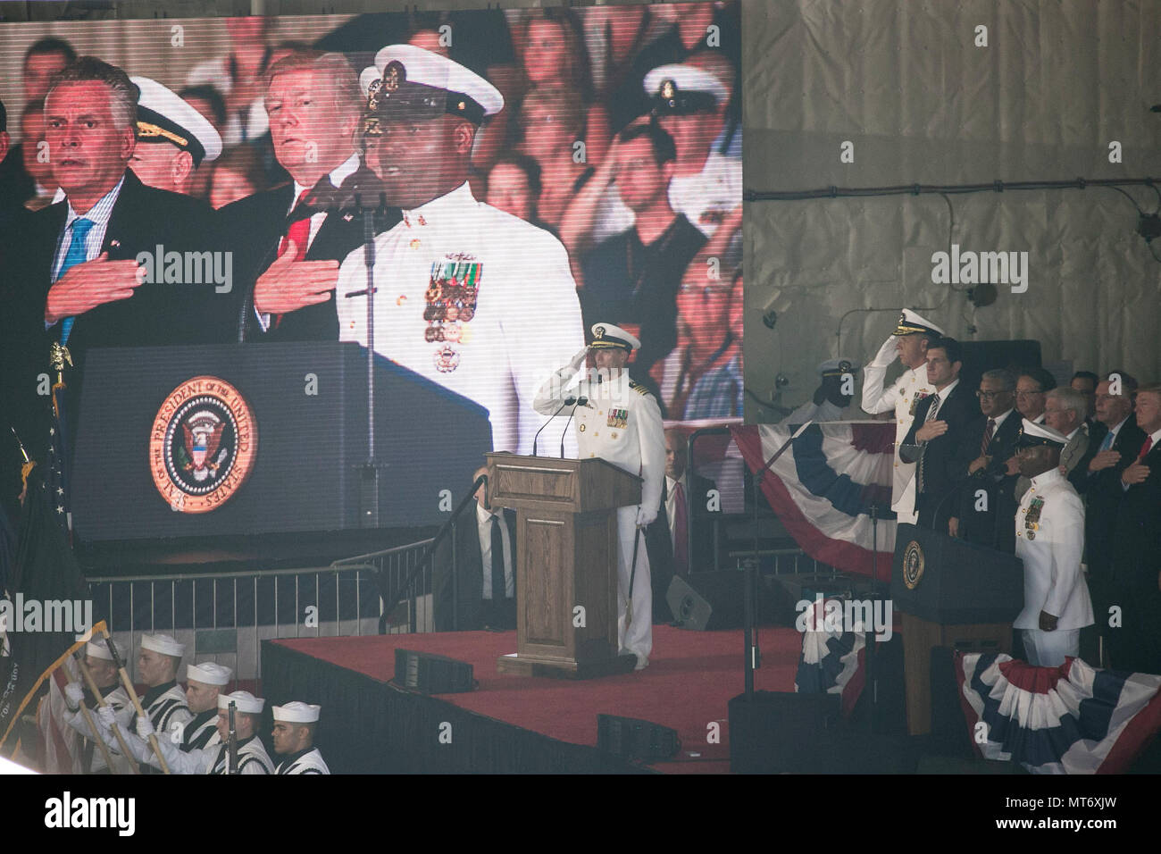 NORFOLK, Va. (July 22, 2017) -- Chief Yeoman Berwyn Tinnion, a USS ...