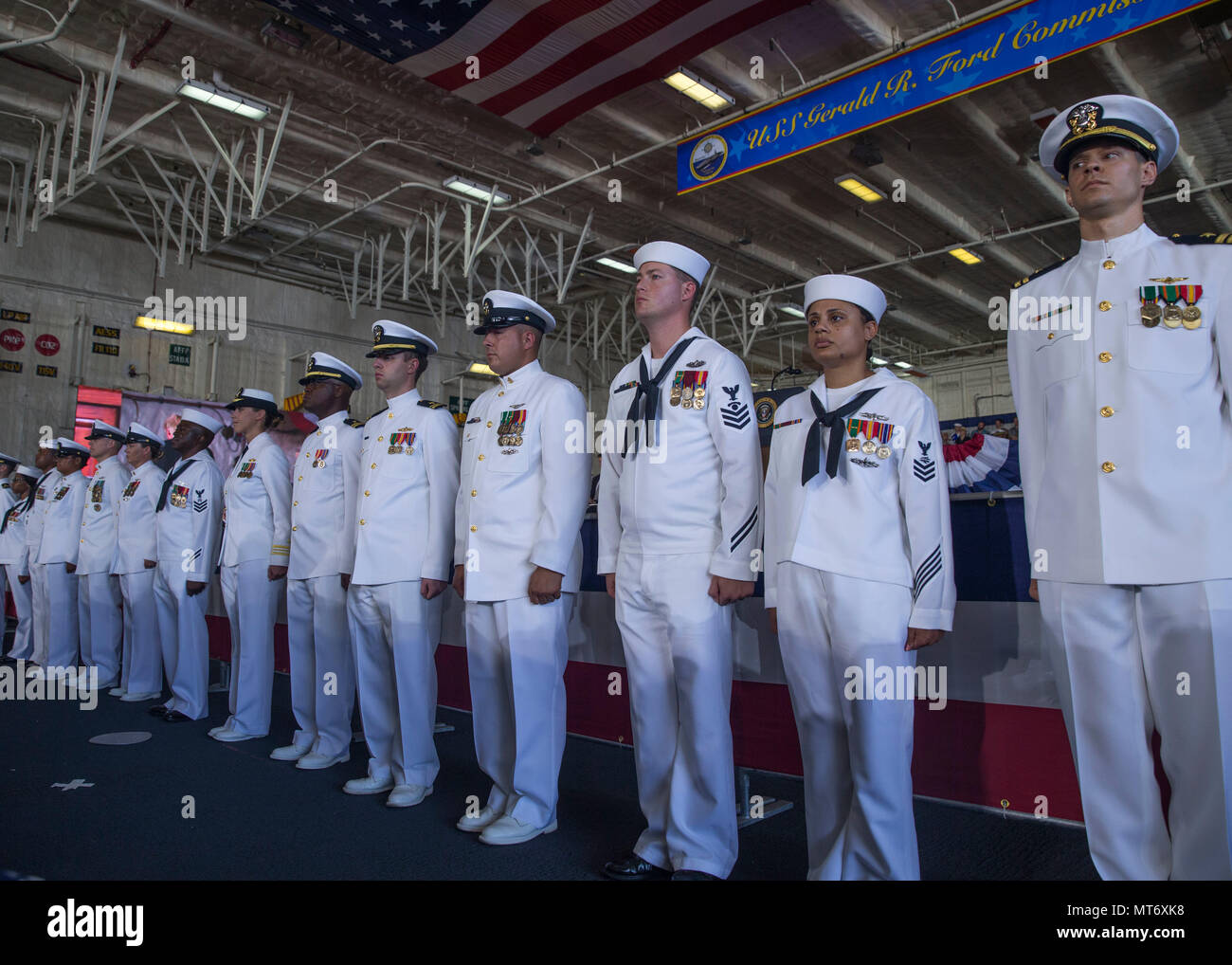 NORFOLK, Va. (July 22, 2017) -- USS Gerald R. Ford (CVN 78) Sailors ...