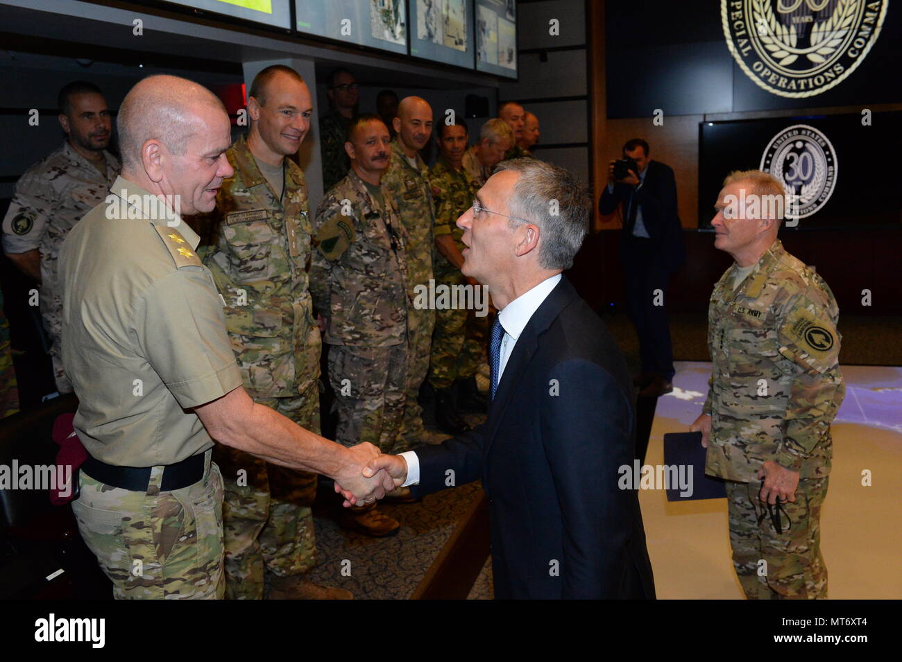 U.S. Army Gen. Raymond A. Thomas III, right, commander of U.S. Special ...