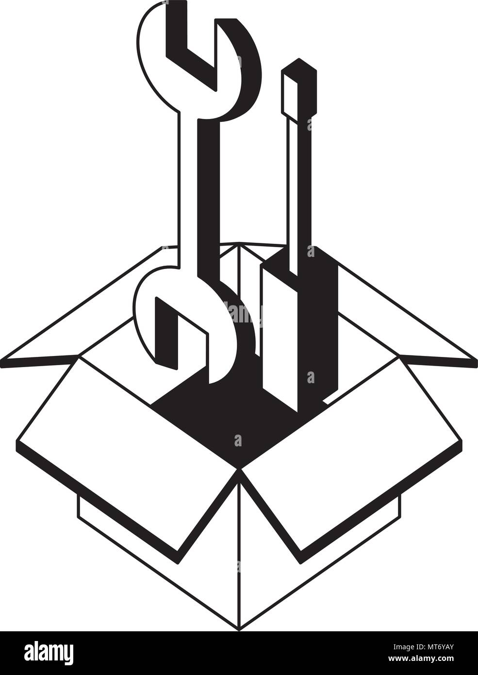 support repair tools in box isometric Stock Vector Image & Art - Alamy