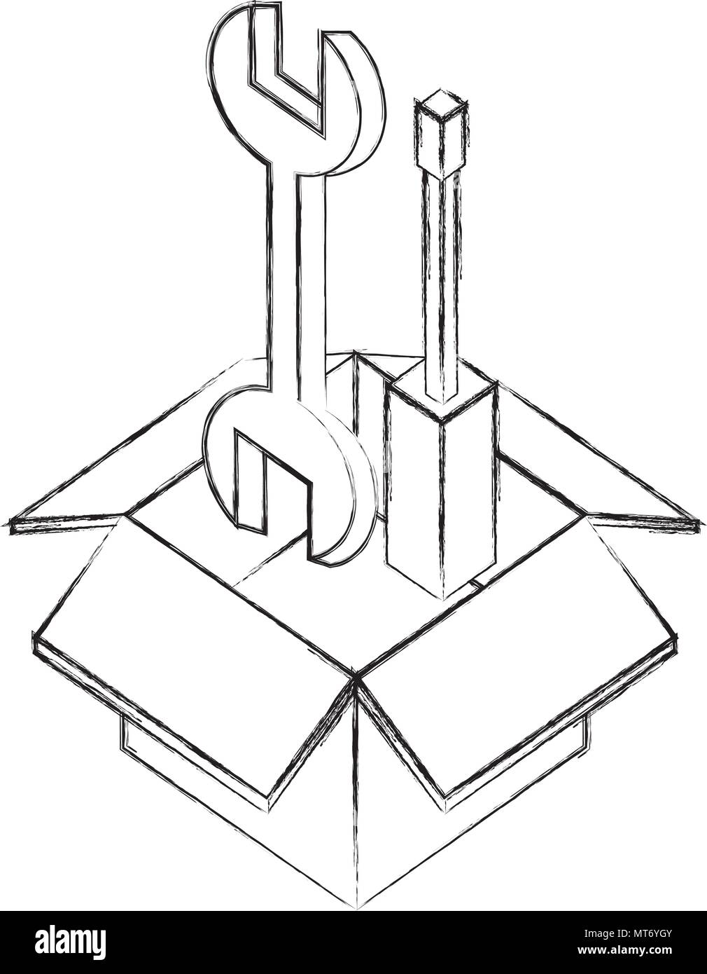 support repair tools in box isometric Stock Vector Image & Art - Alamy