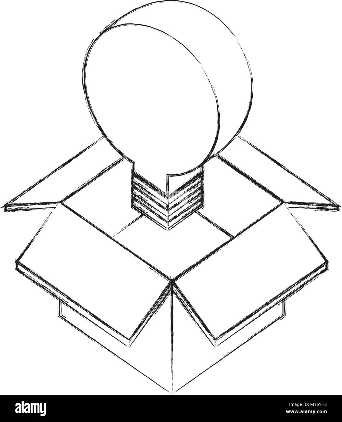 bulb idea creativity in box isometric Stock Vector Image & Art - Alamy