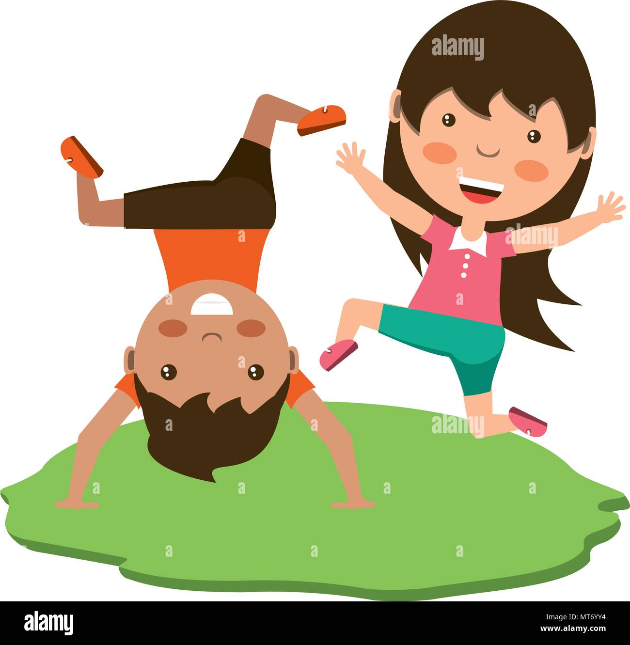 Kids Pushing Clipart