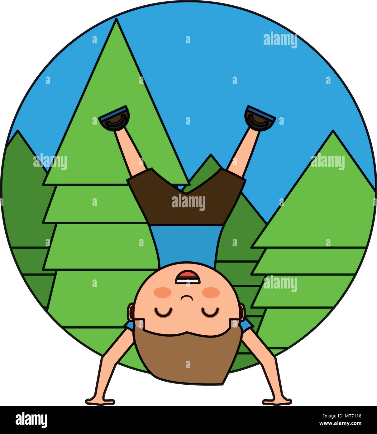 Boy upside down playing Stock Vector Images - Alamy