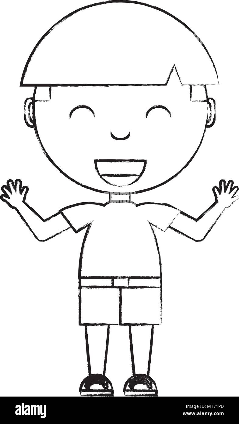 cartoon cute boy icon over white background, vector illustration Stock ...