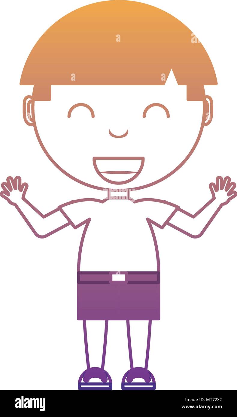 cartoon excited boy icon over white background, colorful design. vector ...