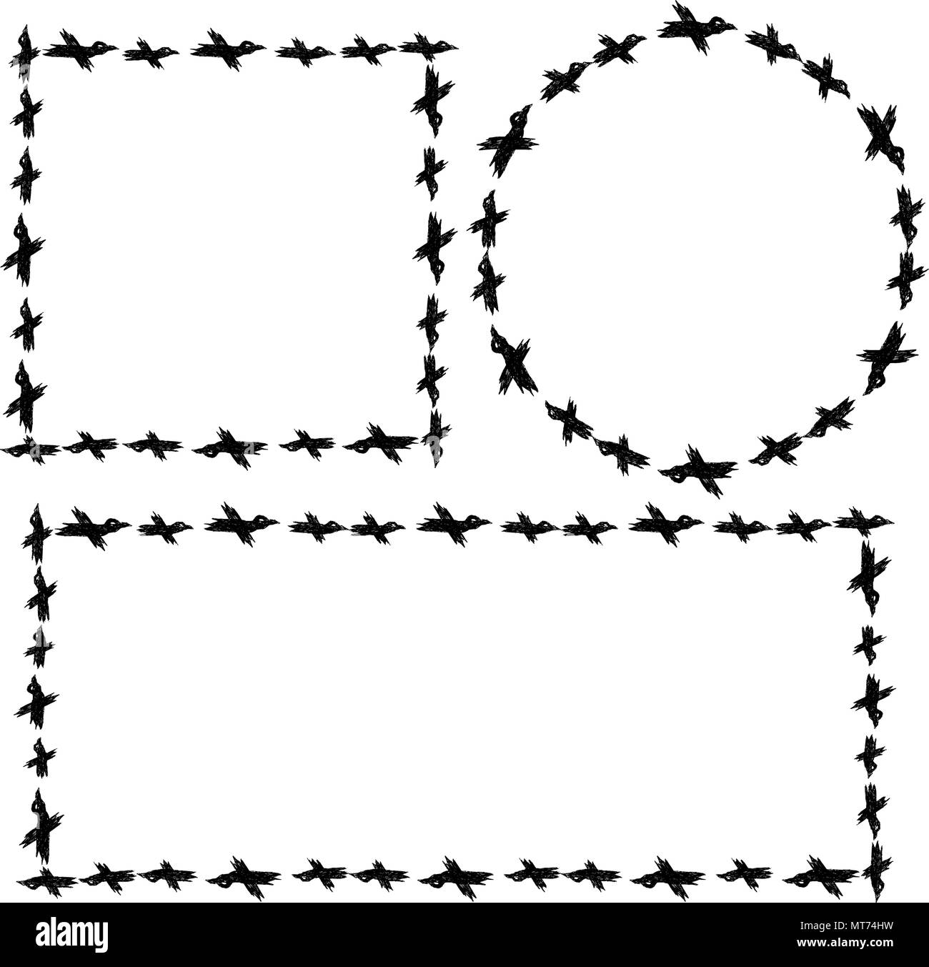 Crows flying pattern Stock Vector Images - Alamy