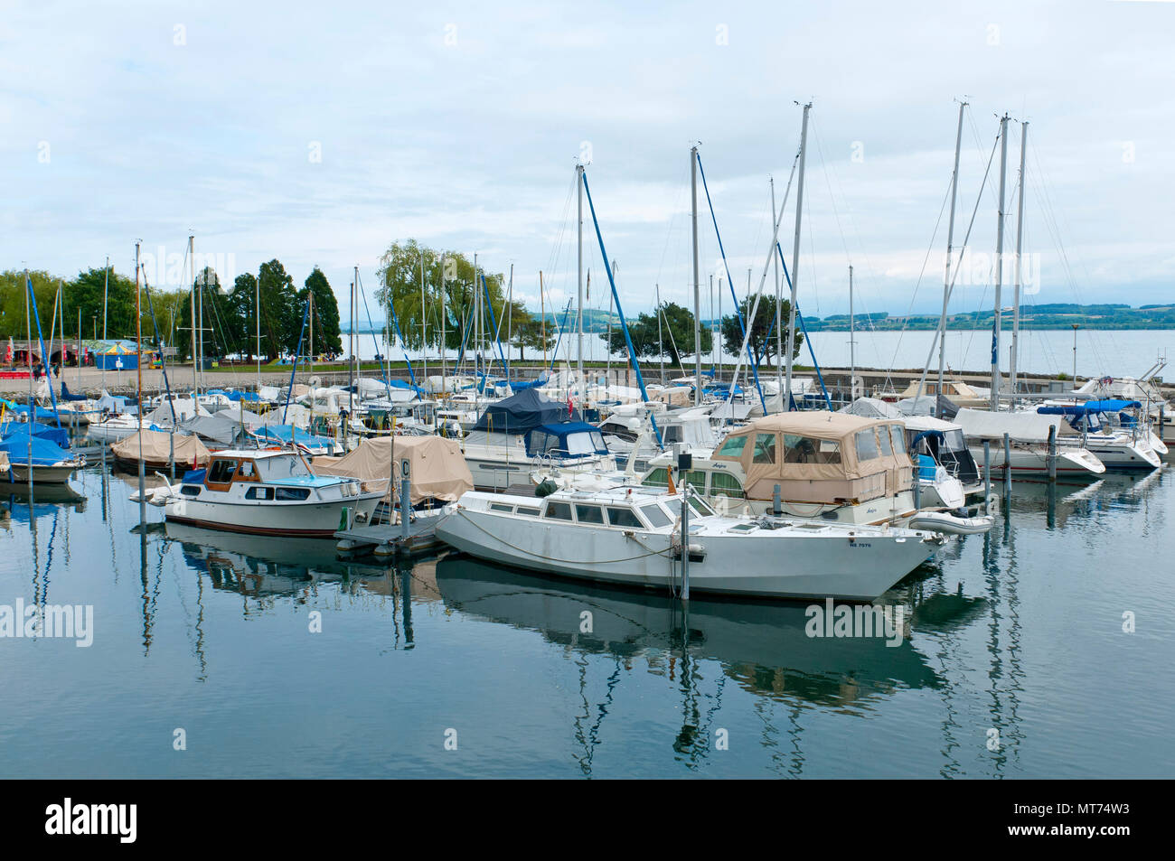 City and lake,Neuchatel, Switzerland Stock Photo - Alamy