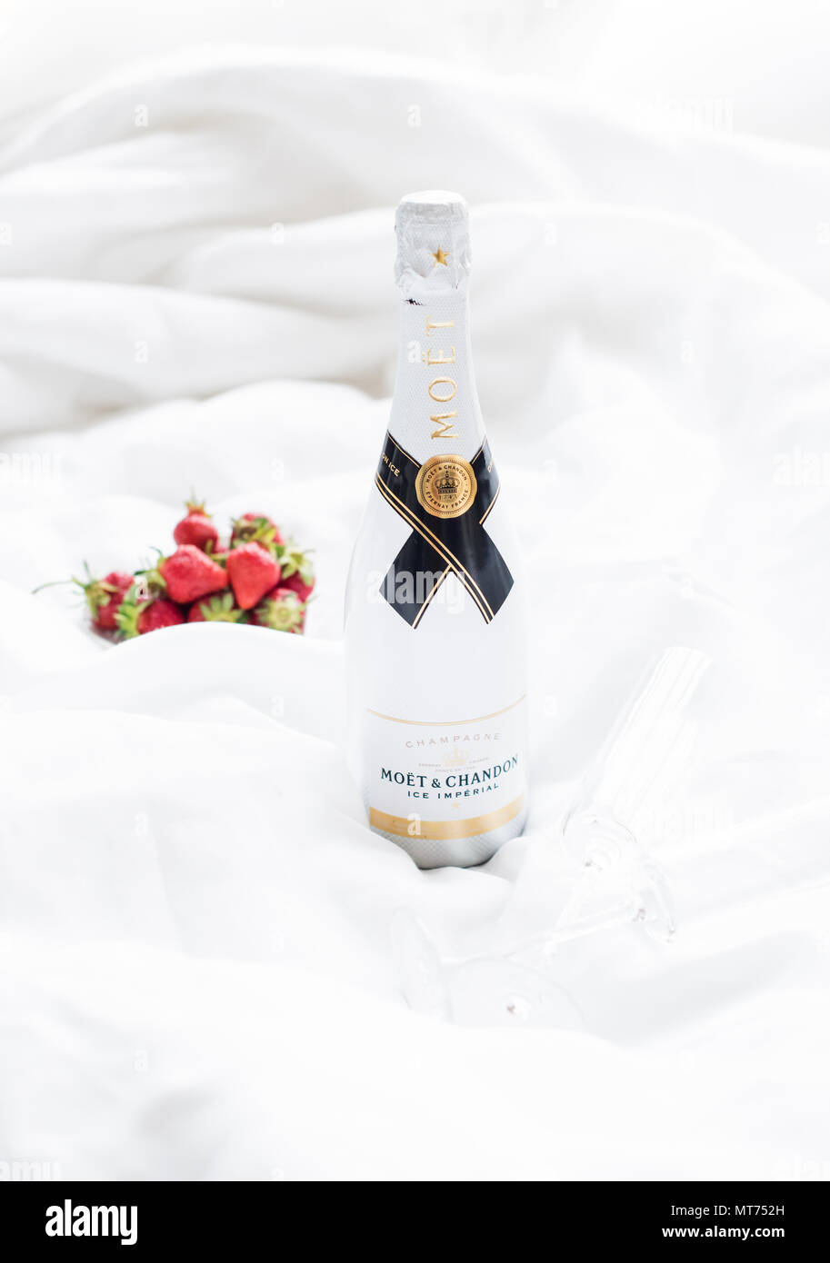 Odessa, Ukraine - May 23, 2018: Moet and Chandon Ice Imperial champagne ...