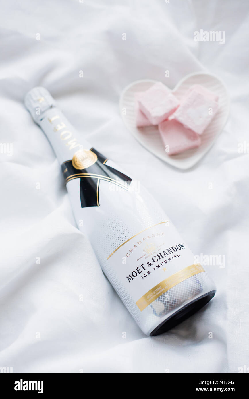 Odessa, Ukraine - May 23, 2018: Moet and Chandon Ice Imperial champagne ...