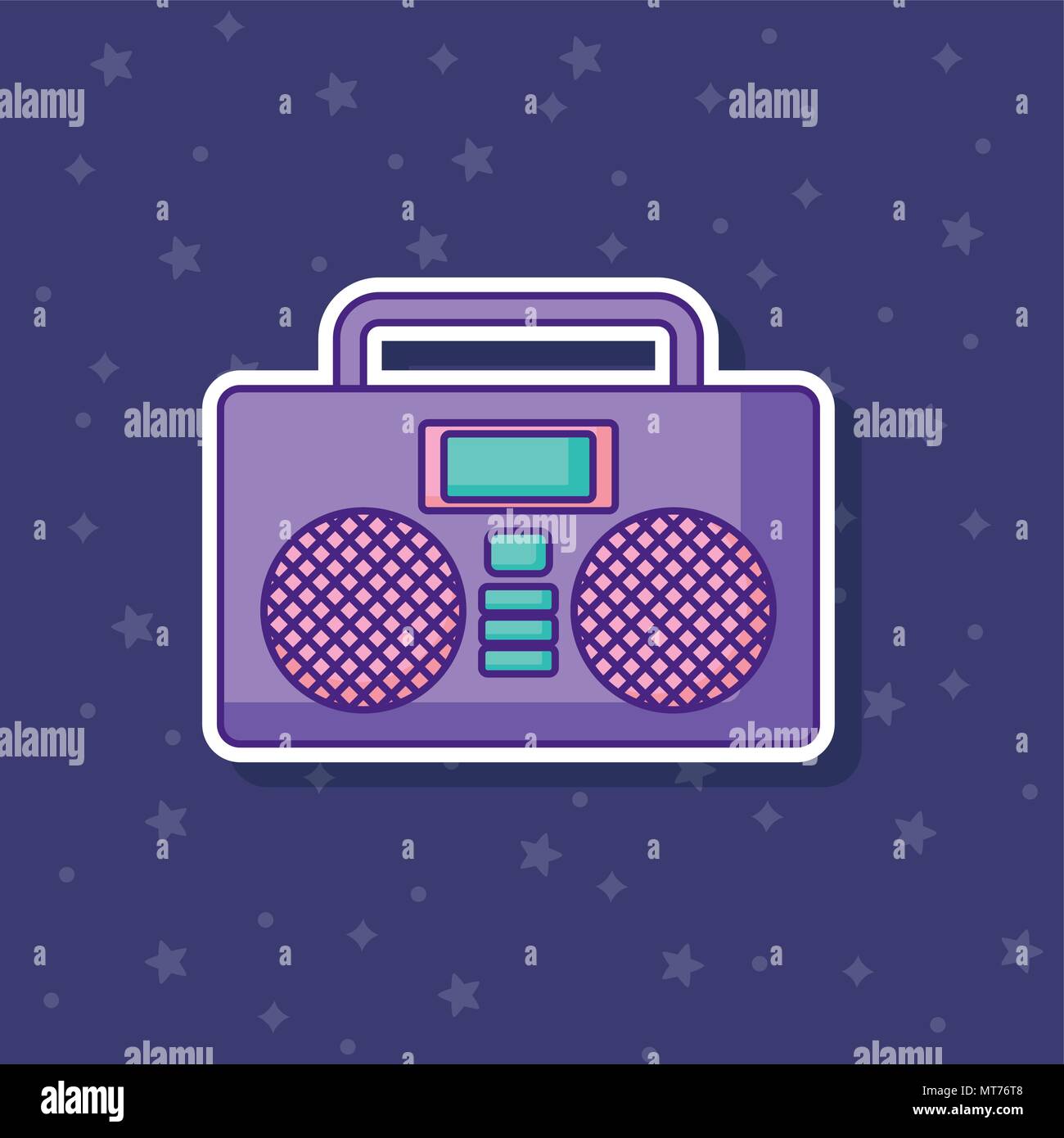 Colorful Boombox Vector