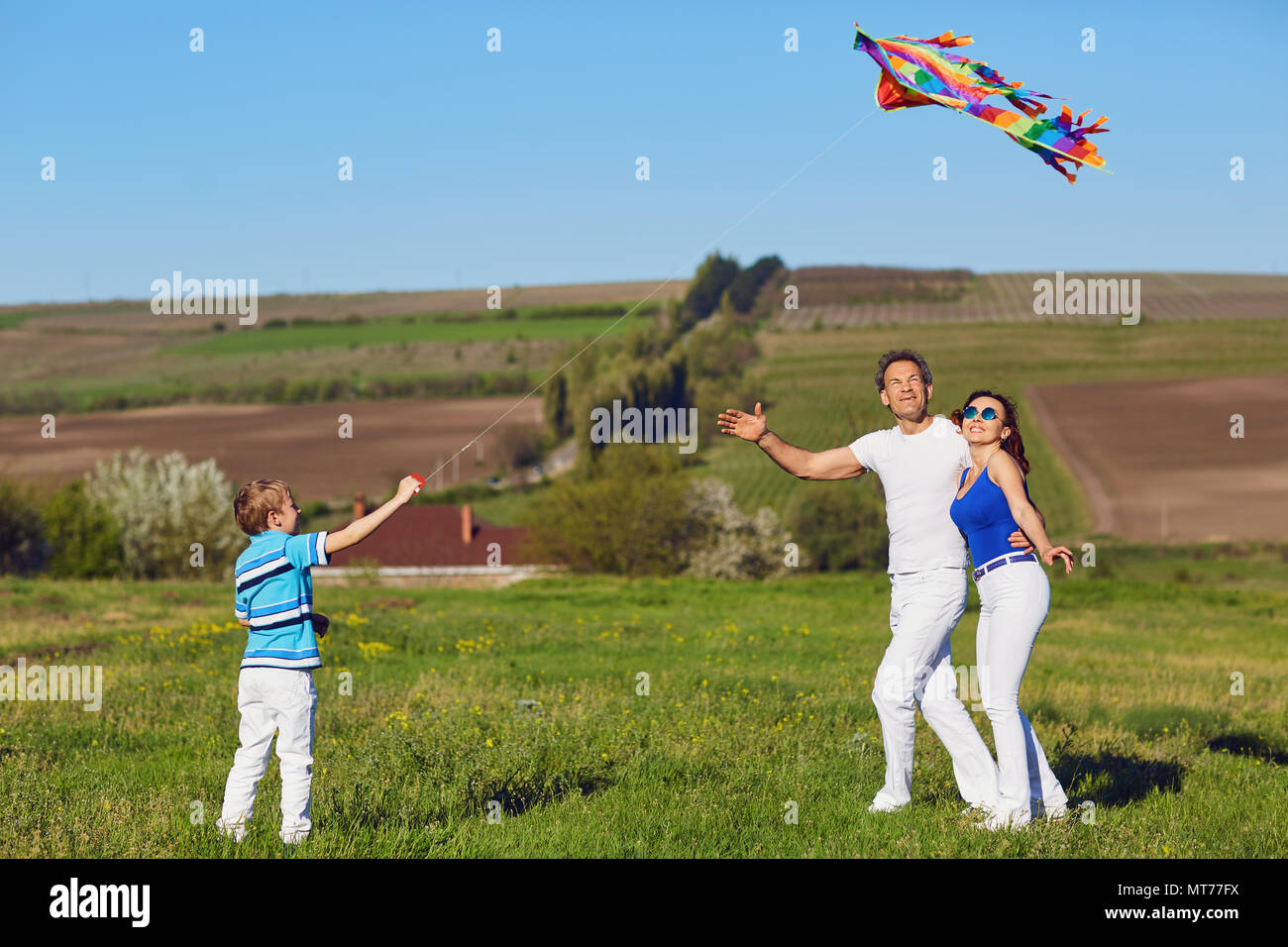 Happy kids playing outside hi-res stock photography and images - Alamy