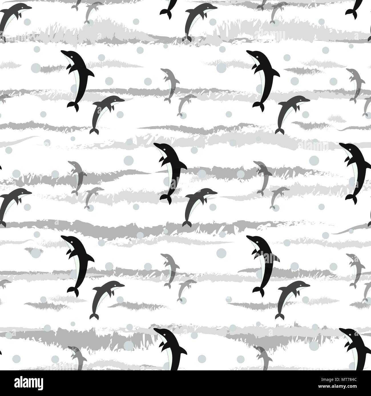 Dolphins seamless pattern background, summer print for textile and card ...