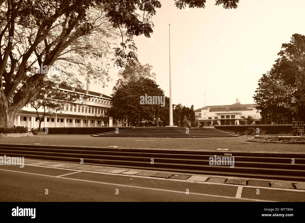 Vintage old building and historical colonial european dutch ...