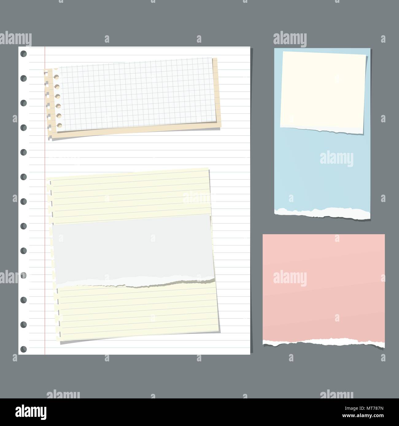 Torn colorful pastel note hi-res stock photography and images - Alamy