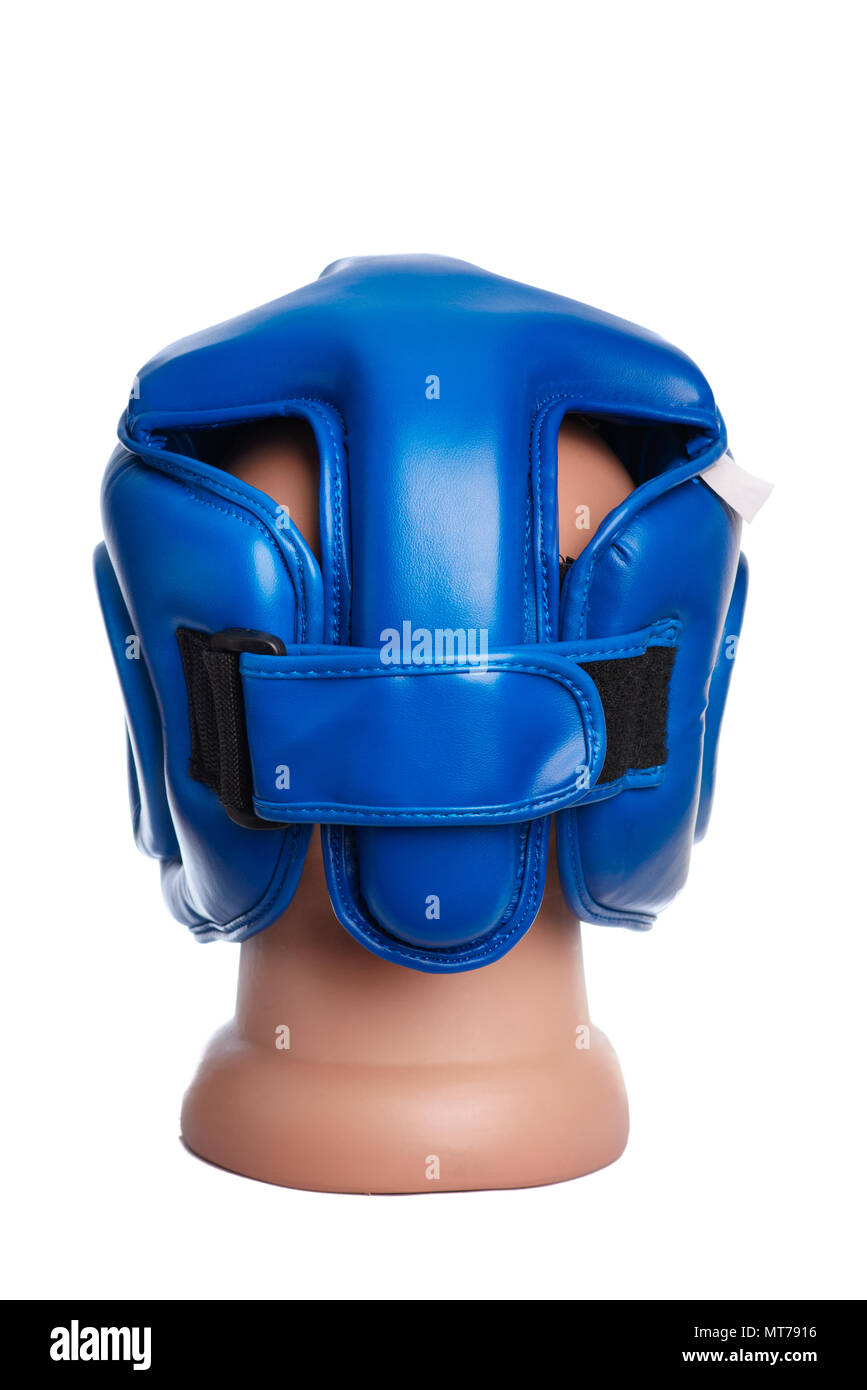 An image of a red boxing helmet on a white background Stock Photo - Alamy