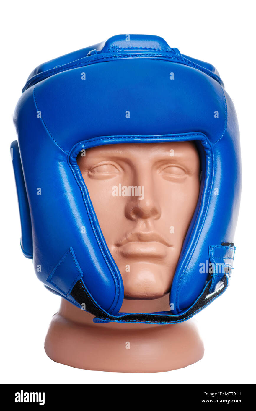 An image of a red boxing helmet on a white background Stock Photo - Alamy
