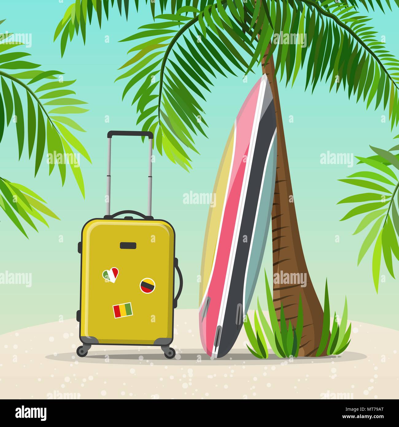 Summer holidays travel vector illustration Stock Vector Image & Art - Alamy