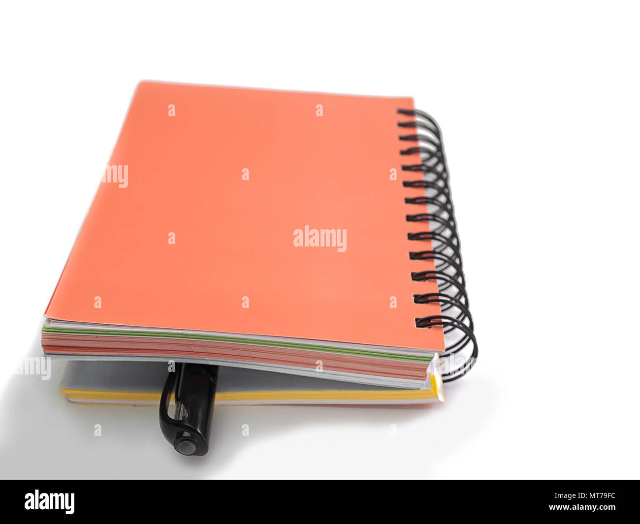 diary ,Pen and note-taking , On a white background Stock Photo - Alamy