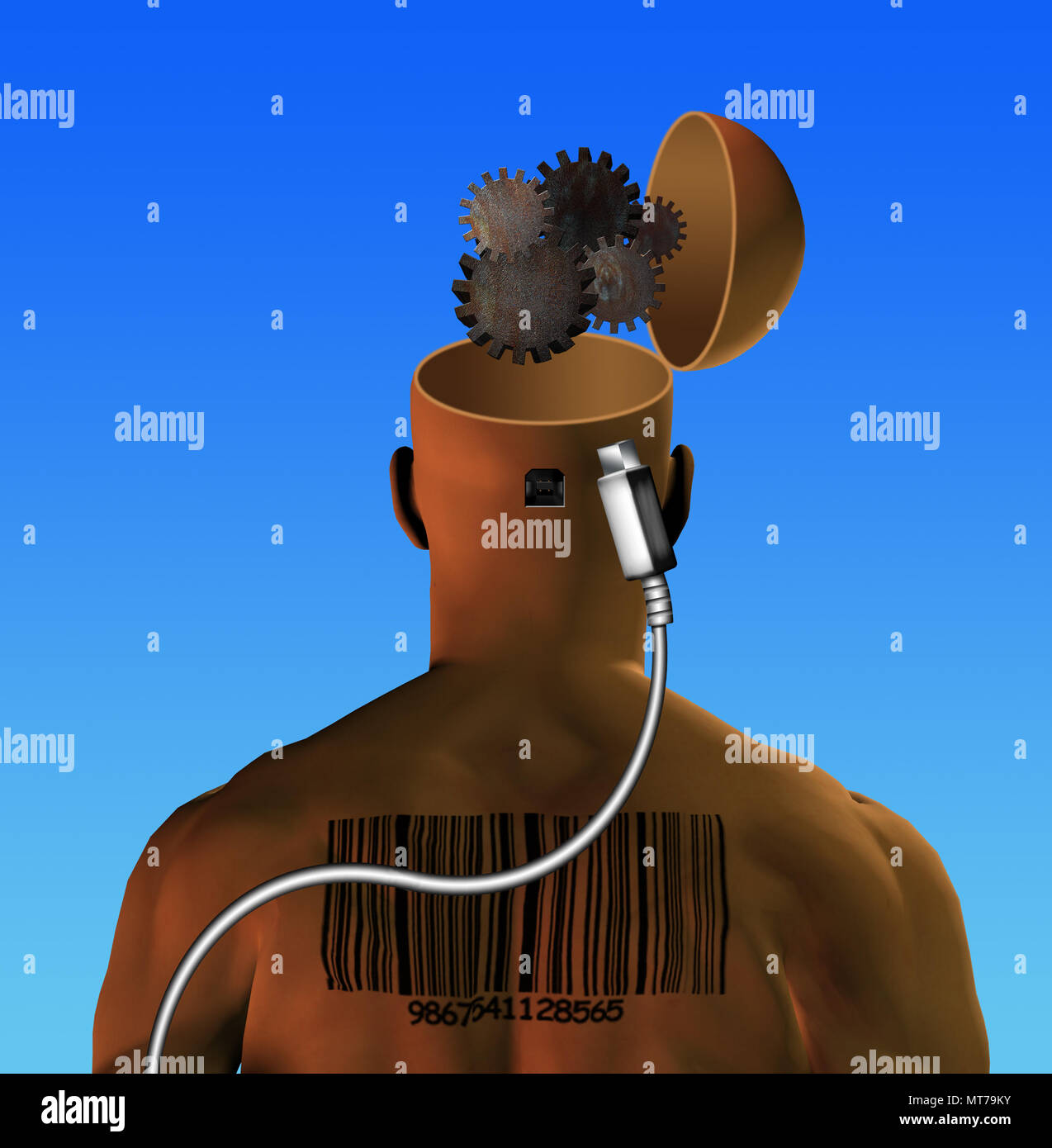 Human brain usb cable hi-res stock photography and images - Alamy