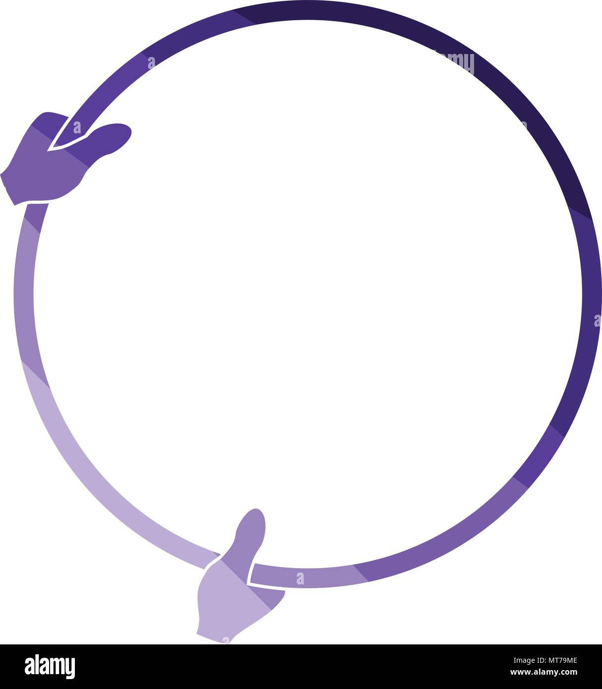 Icon of hand holding photography reflector. Flat color design. Vector ...