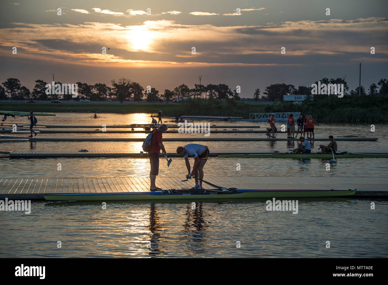 Sarasota. Florida USA. General View Boat Par Area, Sunrise. World ...