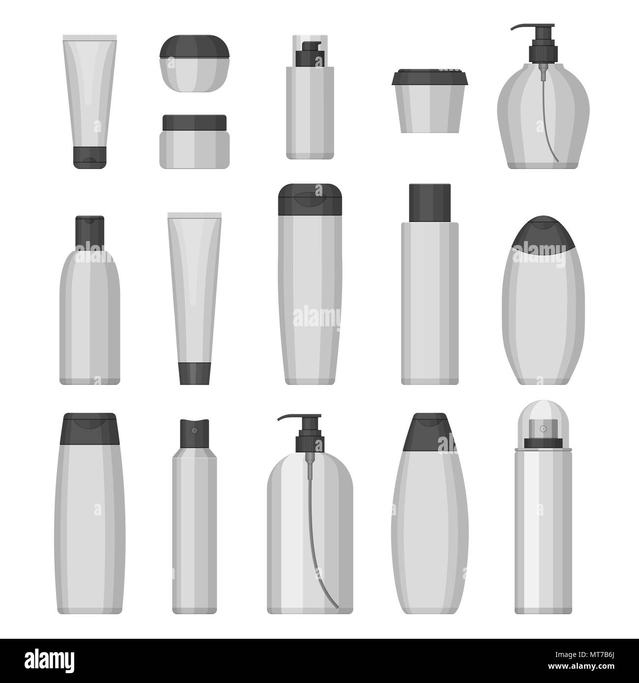 Set of vector cosmetic bottles, flat design Stock Vector Image & Art ...