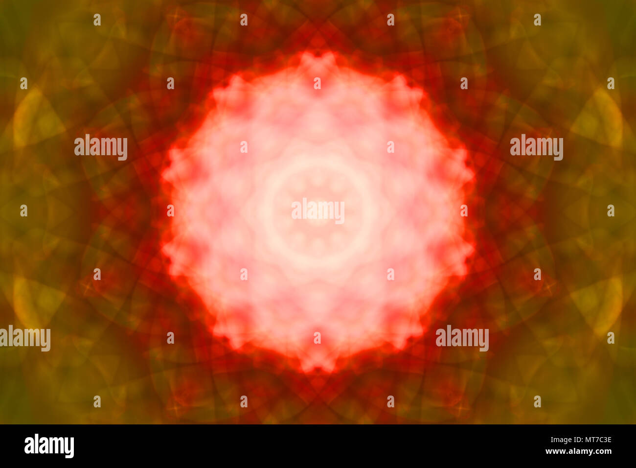 Red mandala concentration of awakening energy Stock Photo - Alamy