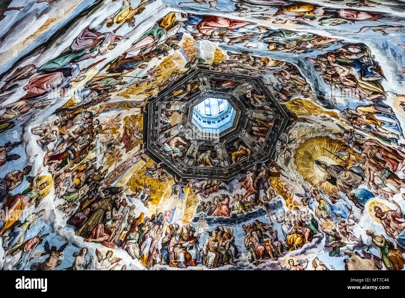 Ceiling detail of Duomo di Firenze Cathedral, Cathedral of Saint Mary ...
