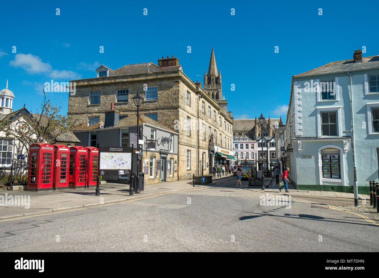 Lemon Street in the City of Truro in Cornwall Stock Photo - Alamy